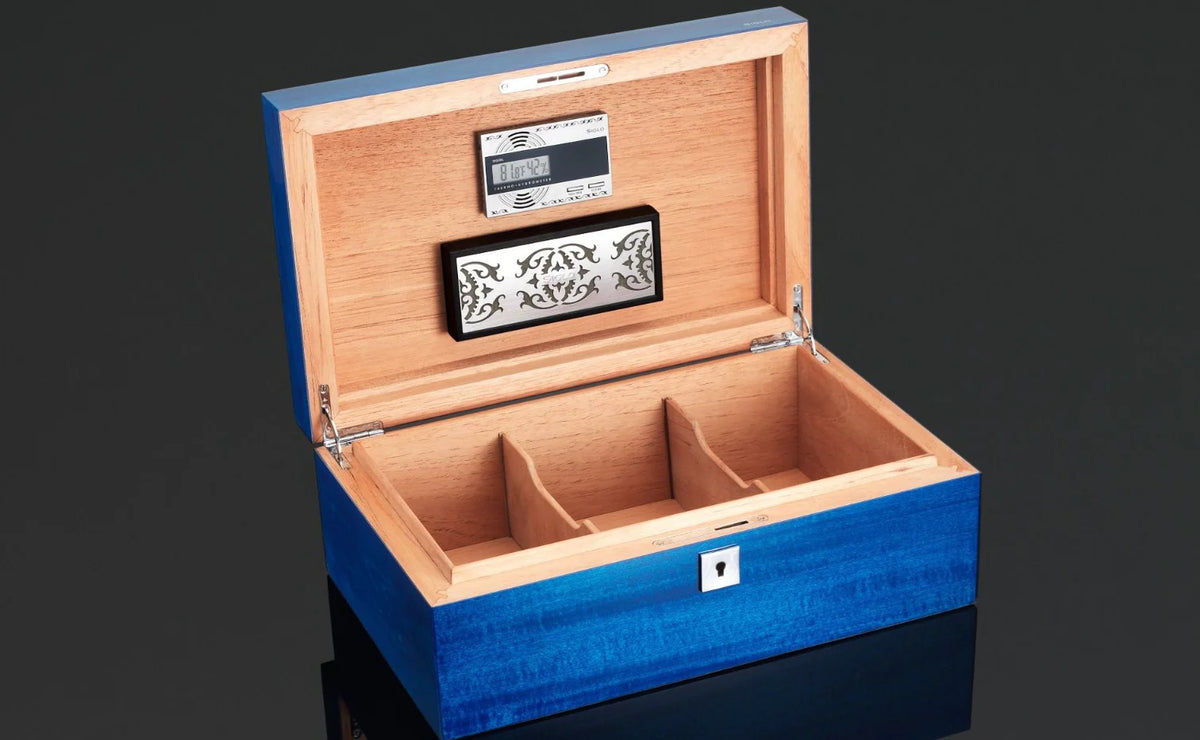Siglo Cobalt Blue 50+ Cigar Capacity Humidor – TSC