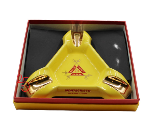 Montecristo Triangular Three Cigar Ashtray – TSC Inc.
